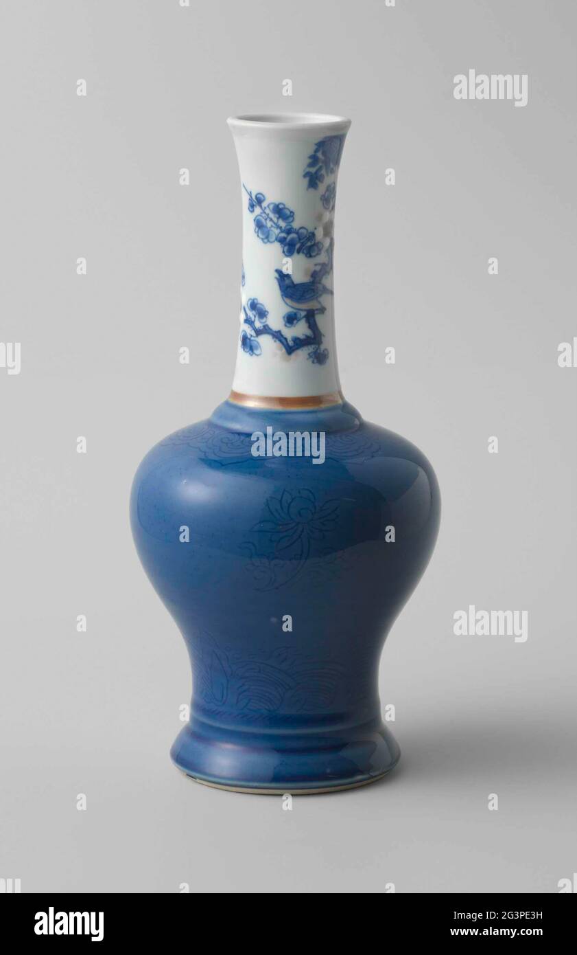 Baluster Vase With Powder Blue and a Prunus Spray. Baluster-shaped vase ...