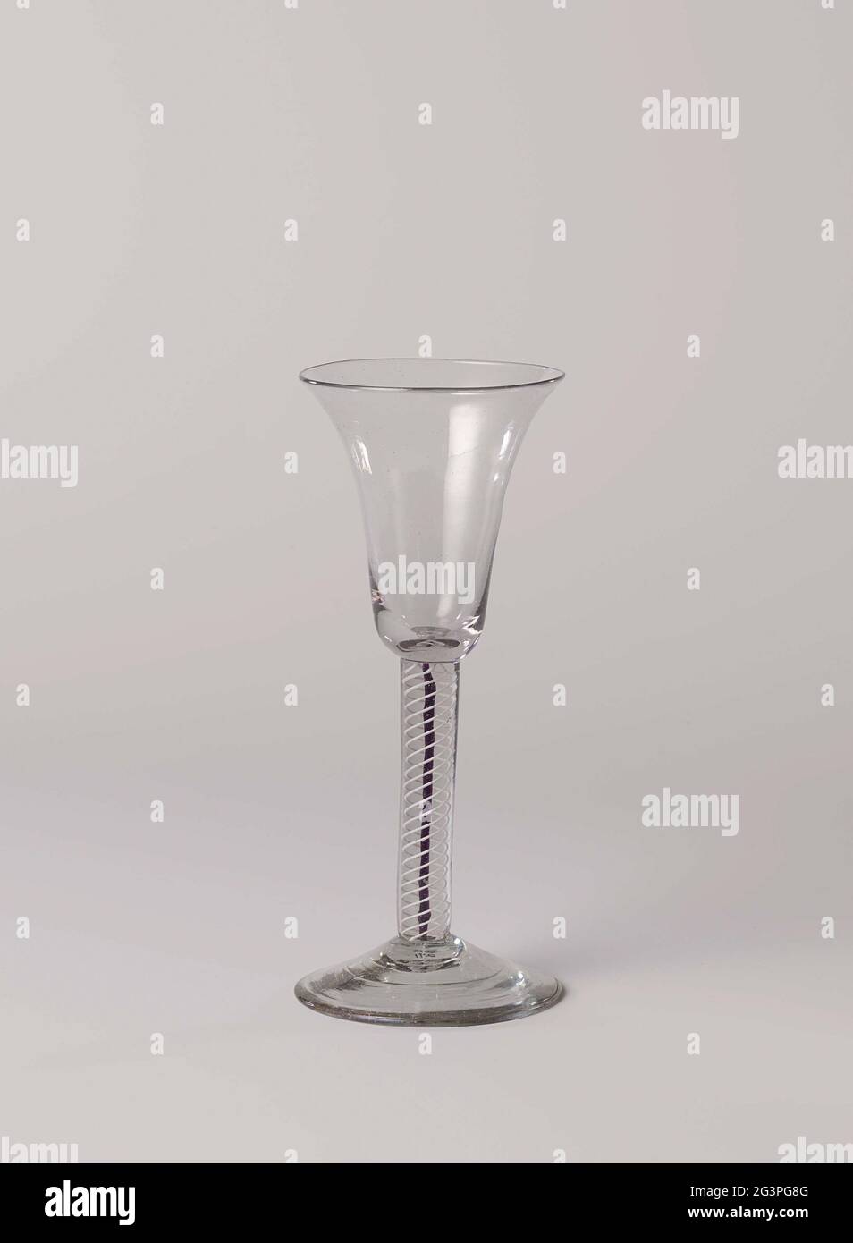 Slinger glass with bell-shaped chalice. Slinger glass with conical foot ...