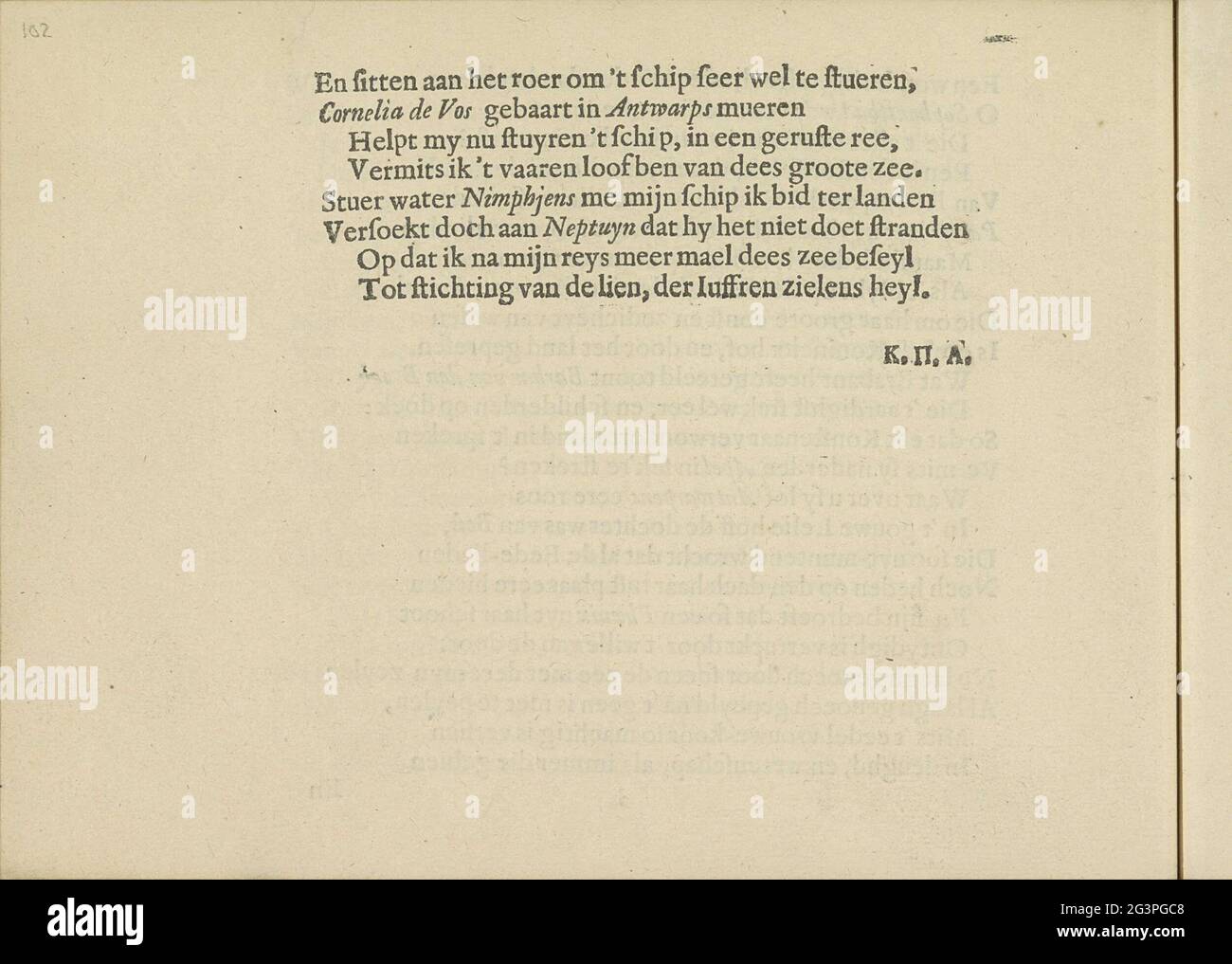 Dutch-language poem on the nymphs of the Amstel, page 11; Aen de ...