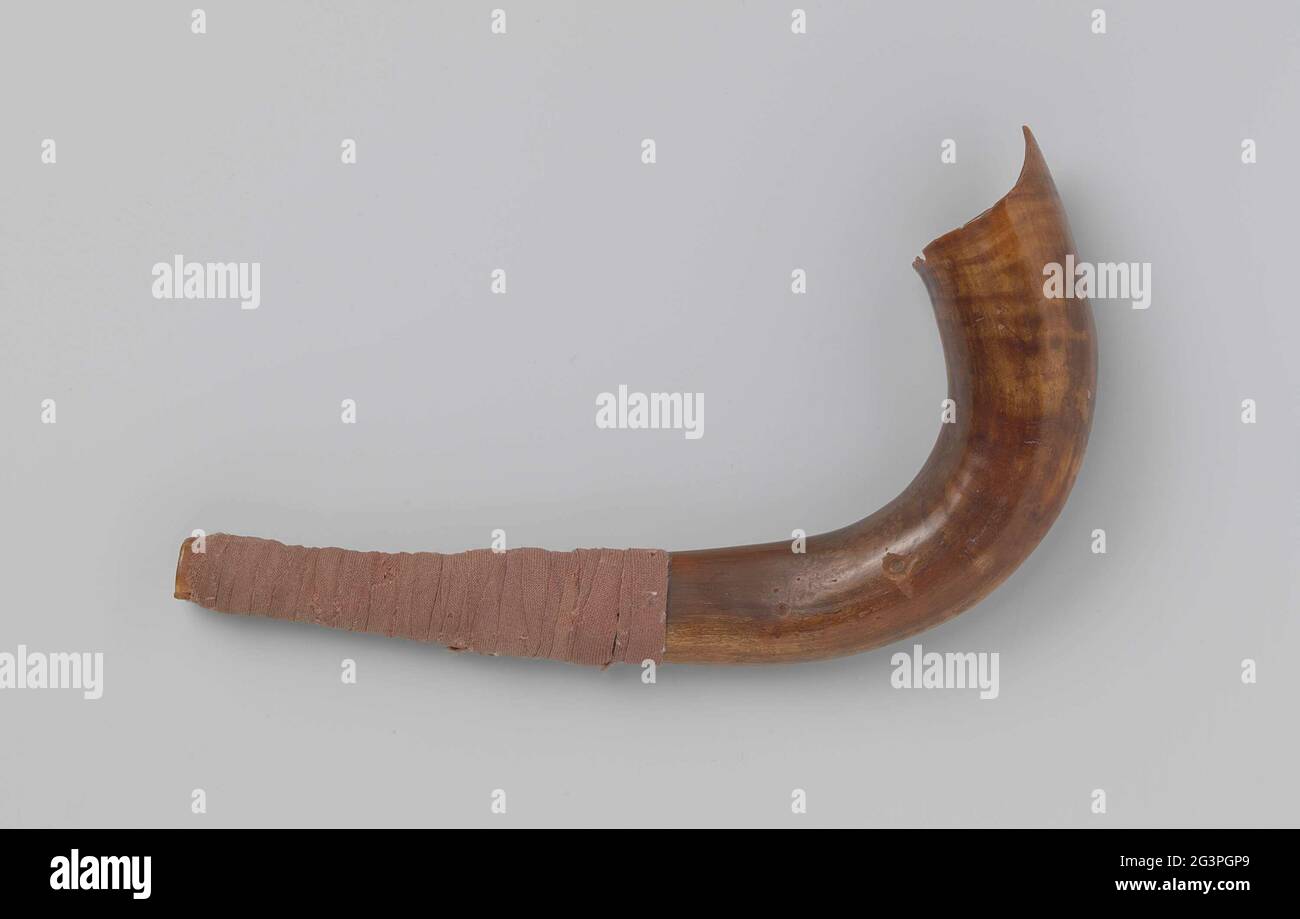 Shofar from the synagogue on the Jodensavanne. The shofar is a wind ...