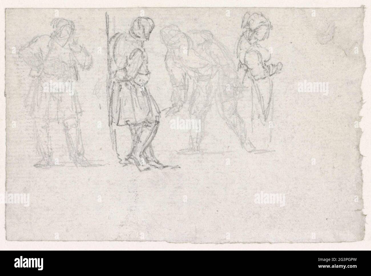 Four studies of standing figures Stock Photo - Alamy