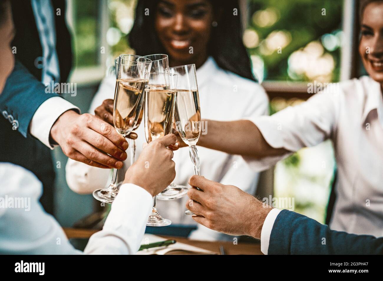 Group people drinking office party hi-res stock photography and images ...