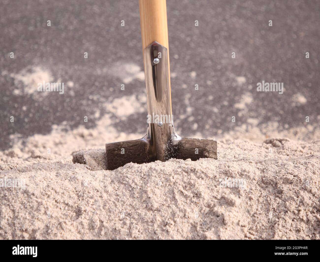 Groundbreaking in the sand Stock Photo - Alamy