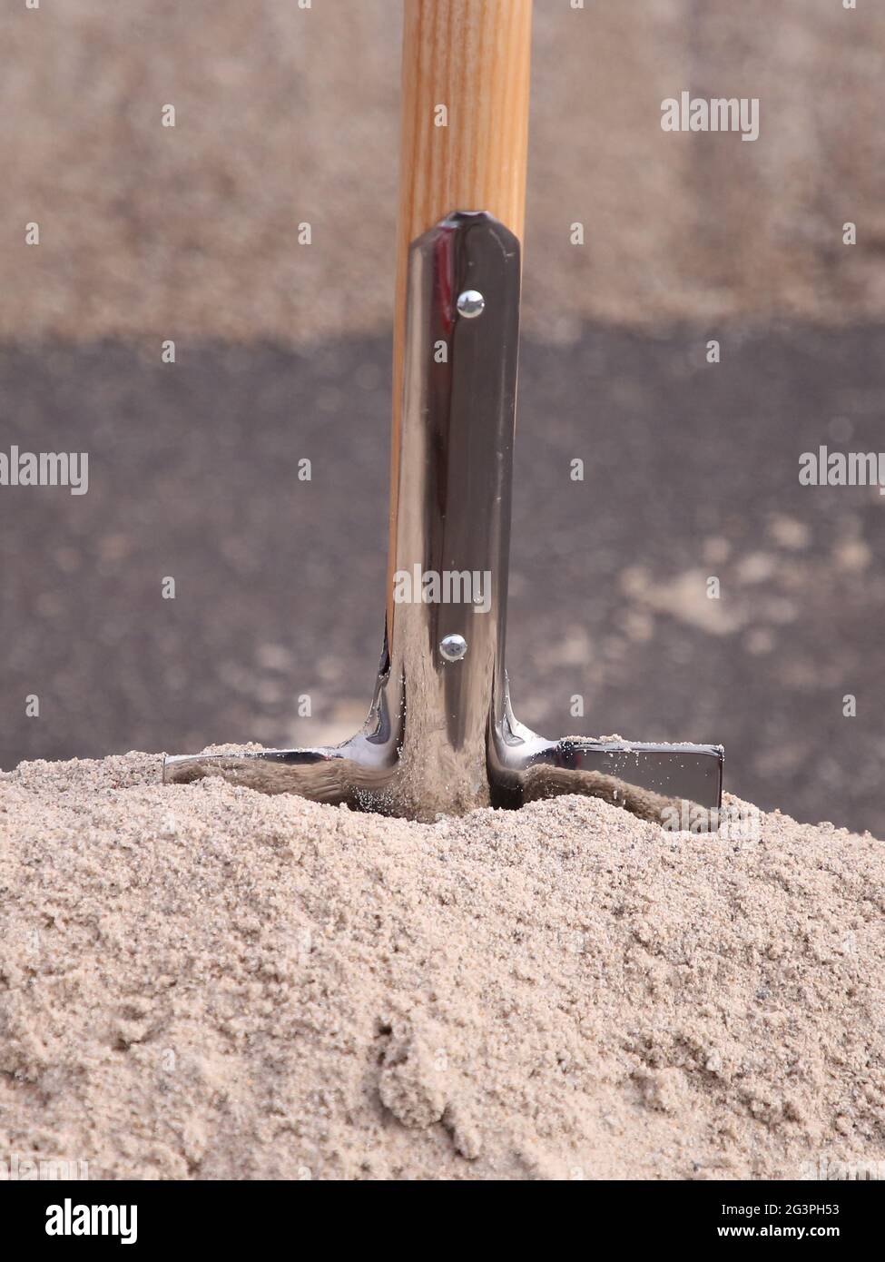 Groundbreaking in the sand Stock Photo - Alamy