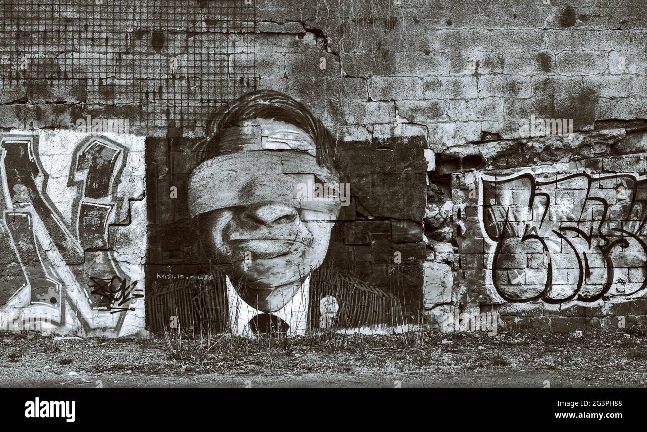 Graffiti on an old wall hi-res stock photography and images - Alamy
