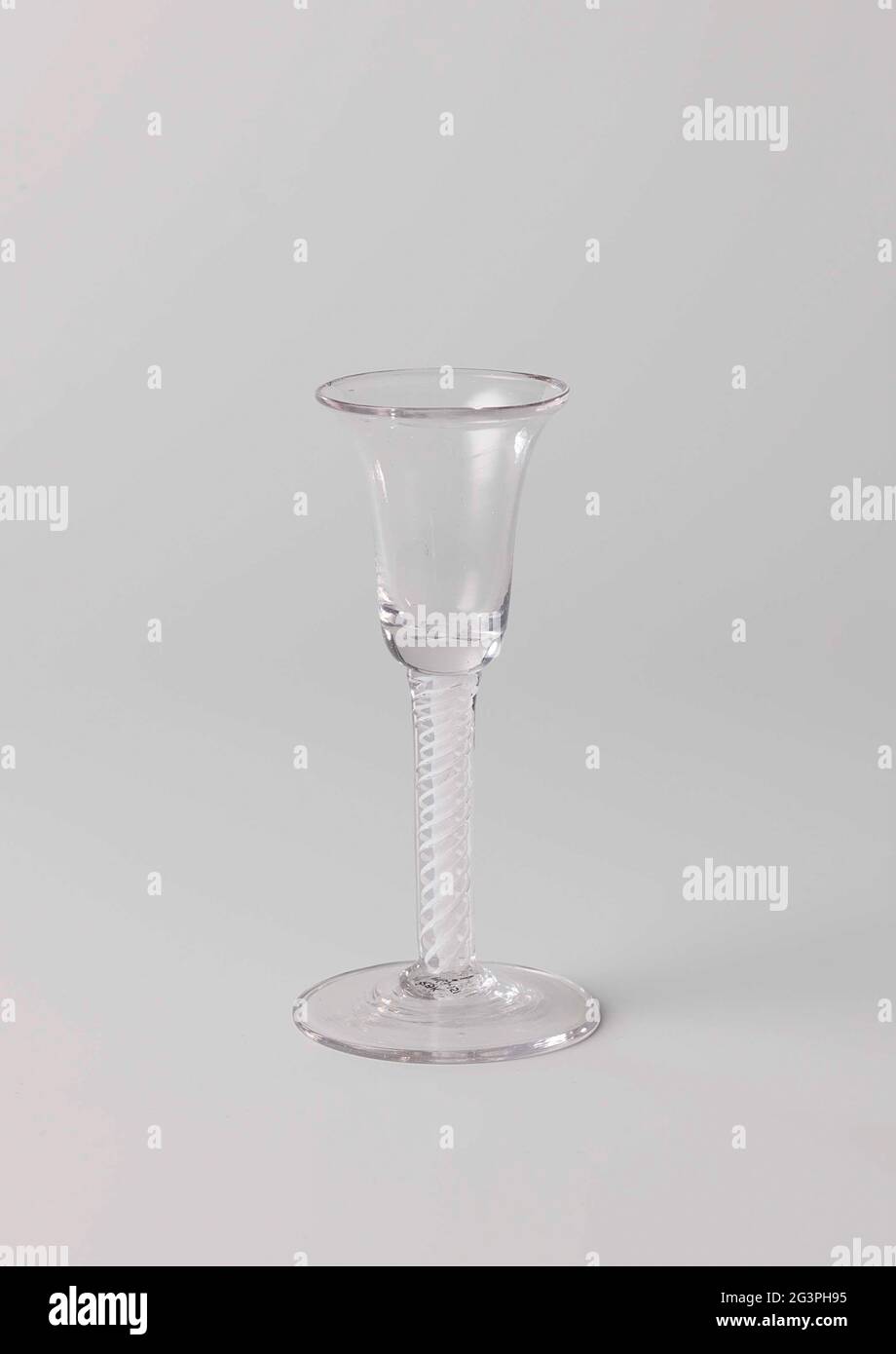 Slinger glass with bell-shaped chalice. Slinger glass with flat foot ...