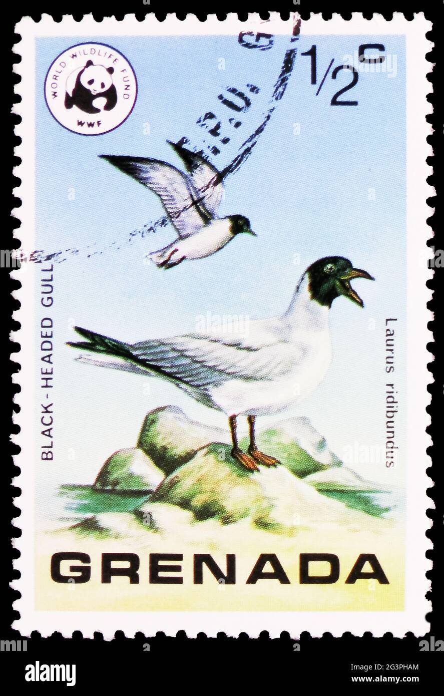 MOSCOW, RUSSIA - MARCH 29, 2020: Postage stamp printed in Grenada shows ...