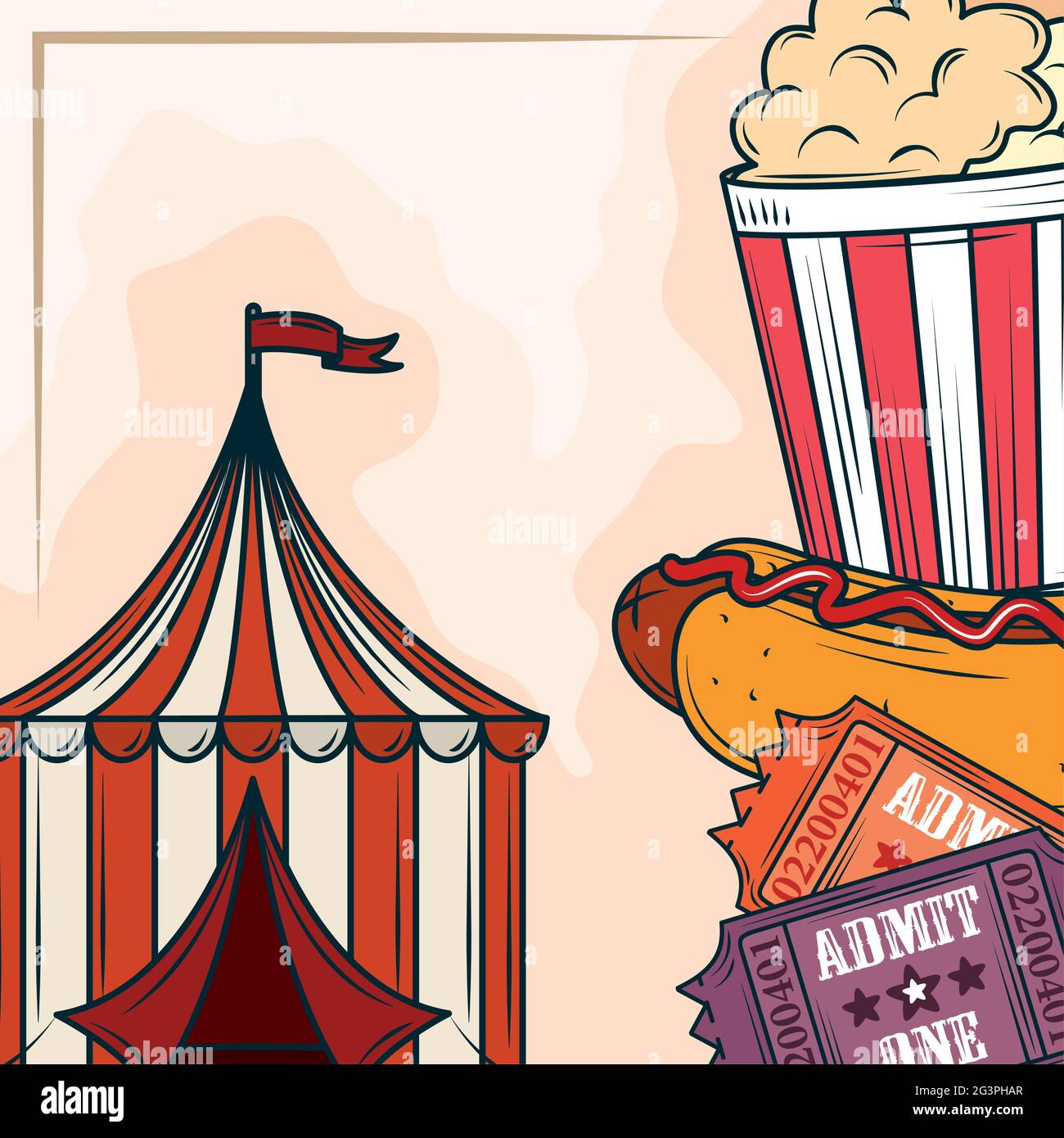 Food at the fairground Stock Vector Images - Alamy