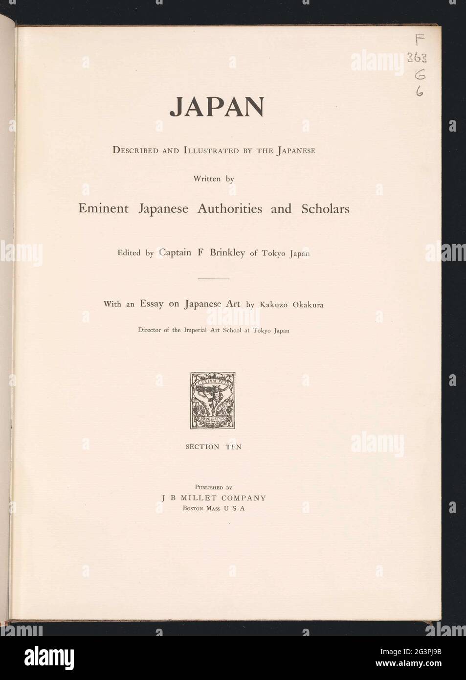 Japan described and illustrated by the Japanese section ten Stock Photo ...