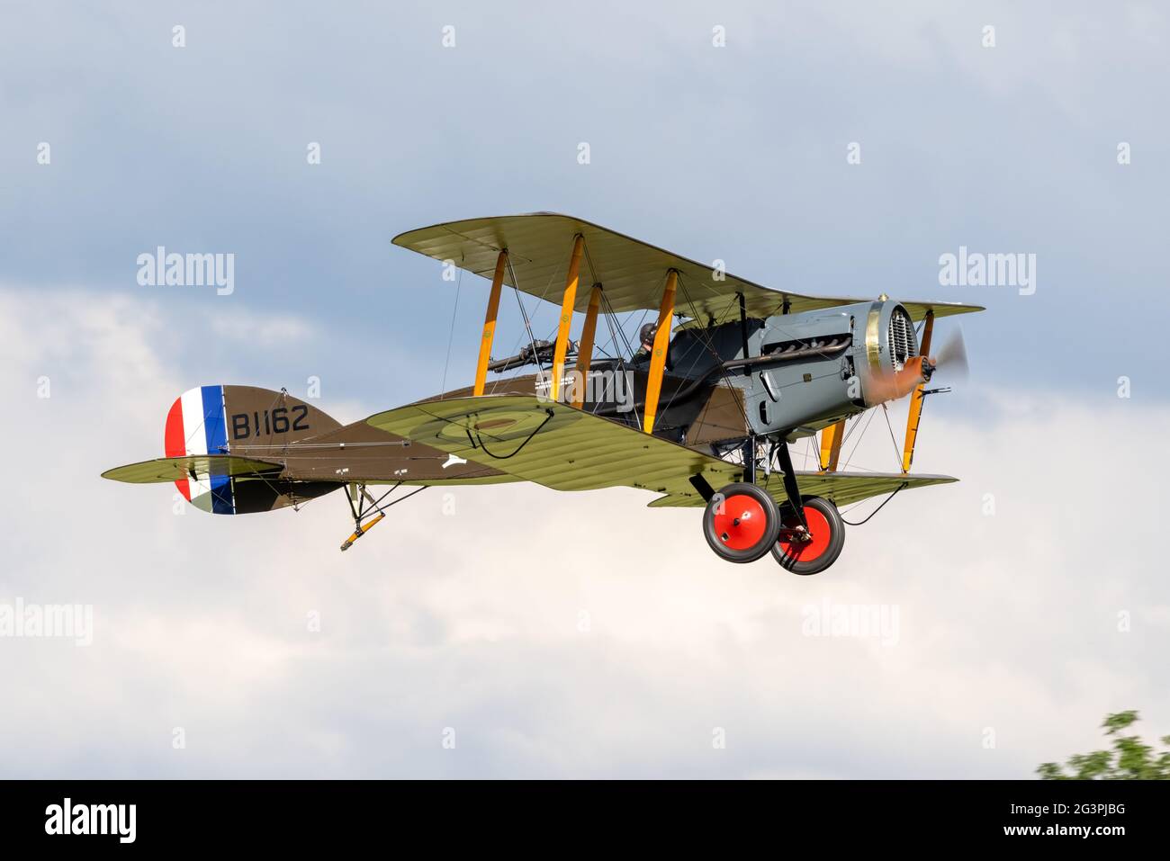 1917 Bristol F.2b Fighter airborne at Shuttleworth Flying Festival of ...