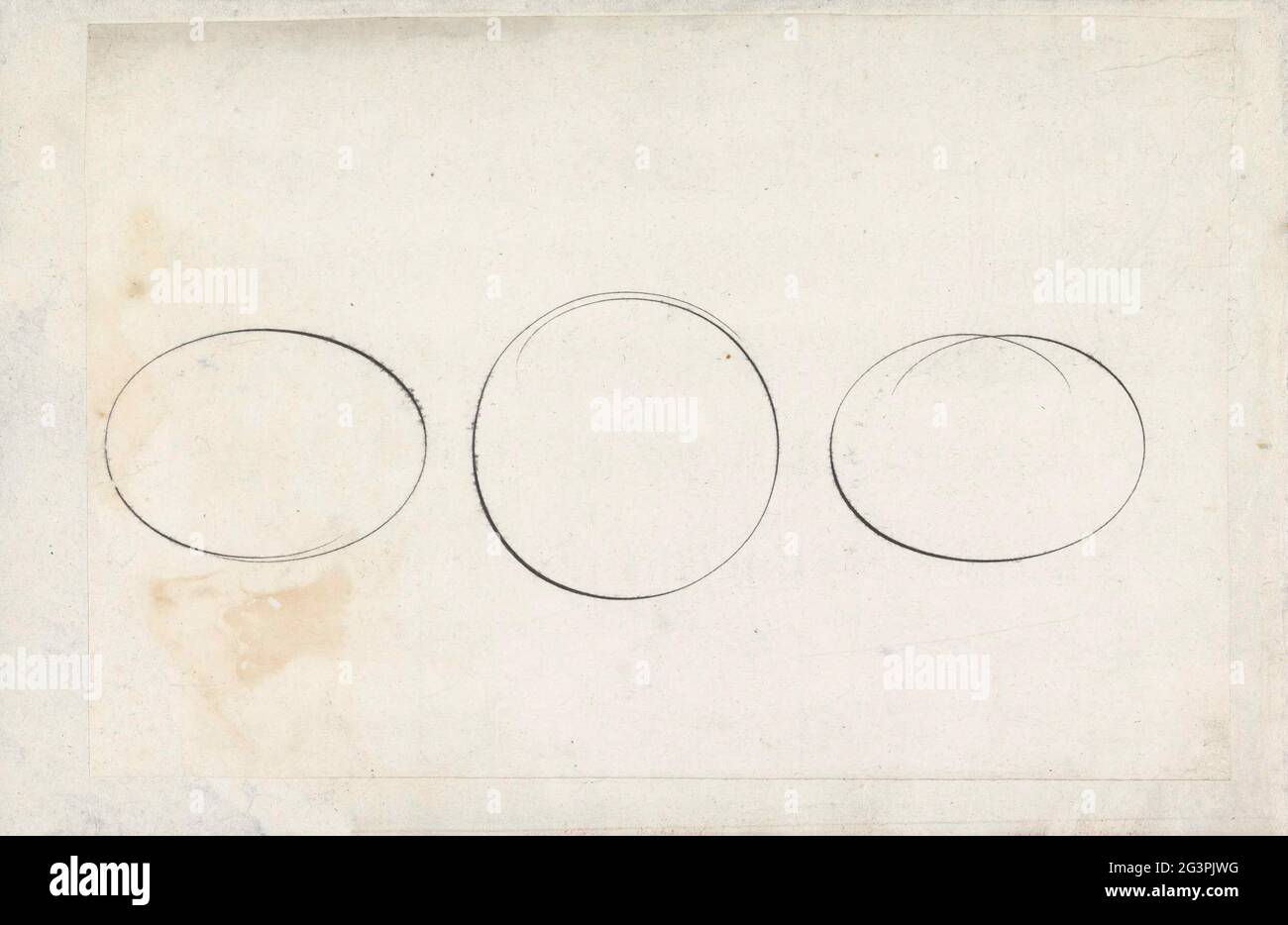 Three round shapes, not closed; Spieghel der wristin. A horizontal open ...