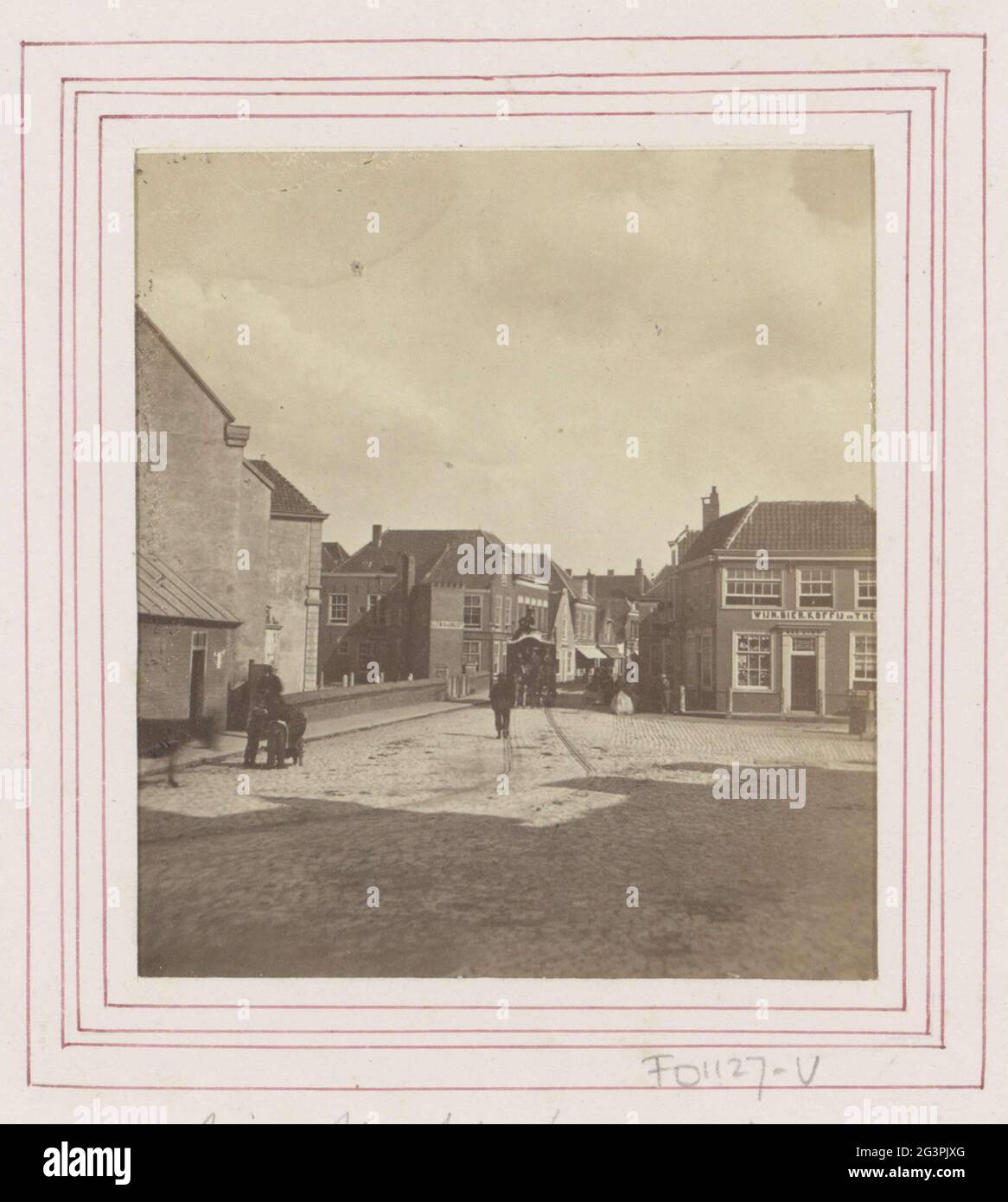 Keizerstraat in Scheveningen. Part of album with photos and lithographs ...