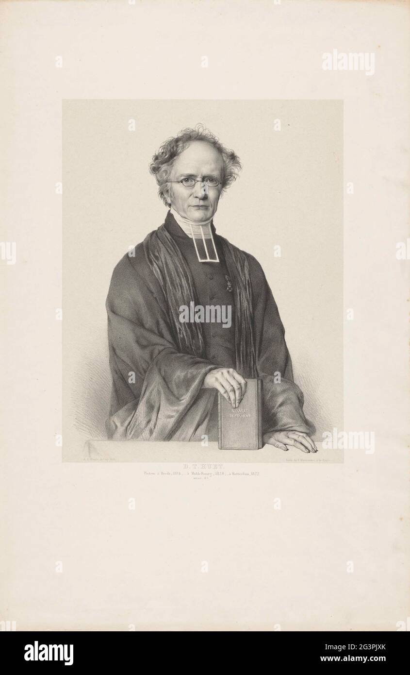 Daniel Théodore Huet portrait. The portrait carries a gown with BEF and ...