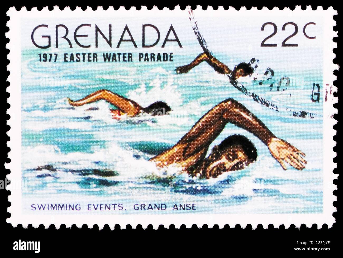 MOSCOW, RUSSIA - MARCH 29, 2020: Postage stamp printed in Grenada shows ...