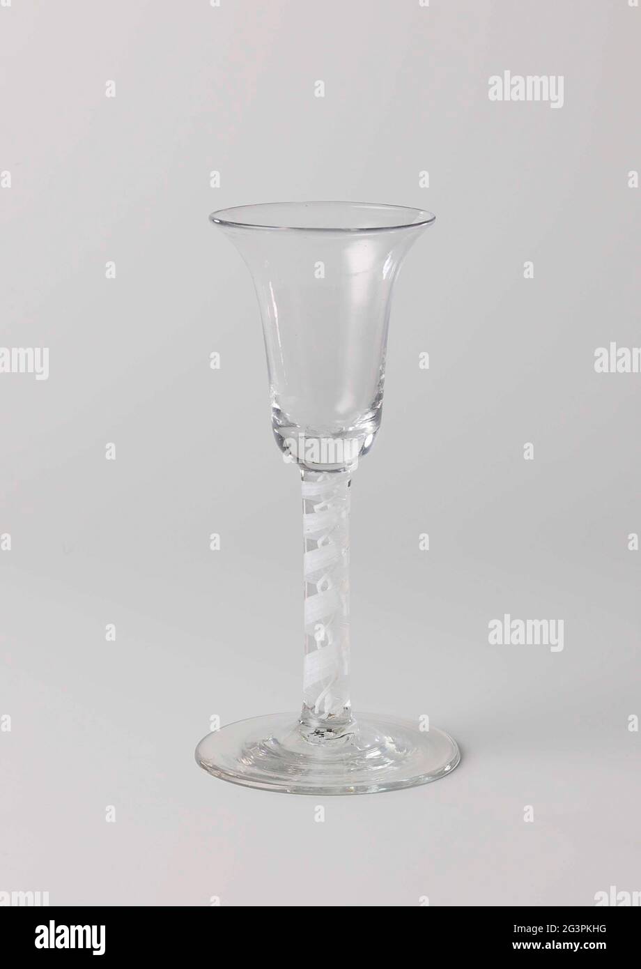 Slinger glass with bell-shaped chalice. Slinger glass with flat foot ...