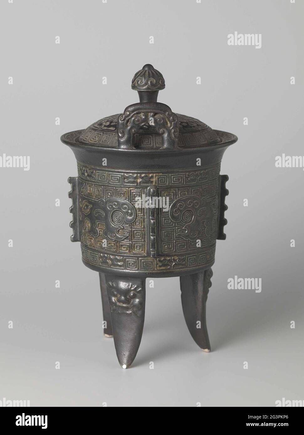 Tripot Covered Bowl Shaped Like An Ancient Ritual Vessel. Cover bowl of ...