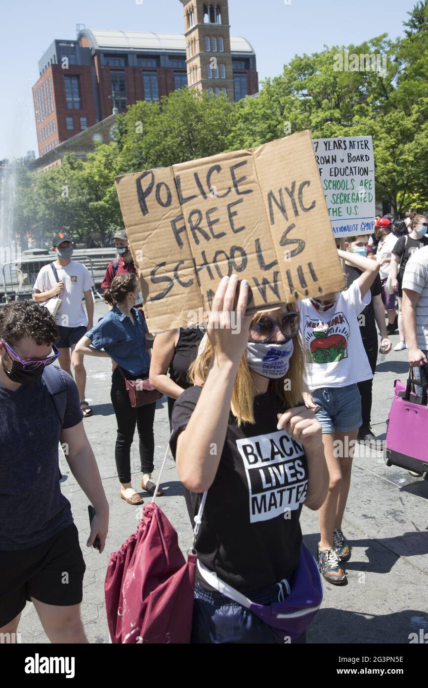 Demonstration and march led by New York City High School students ...