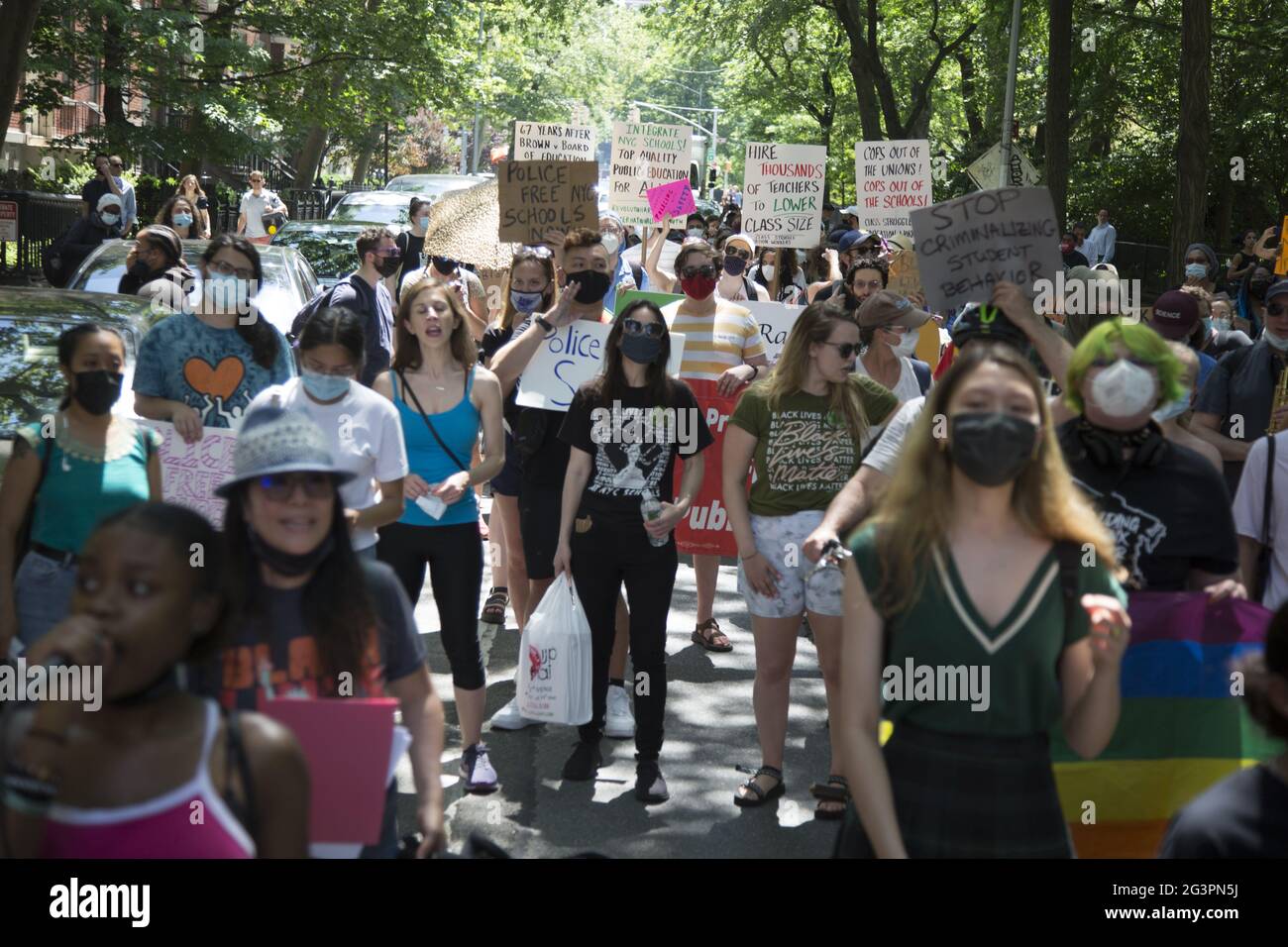 Demonstration and march led by New York City High School students ...