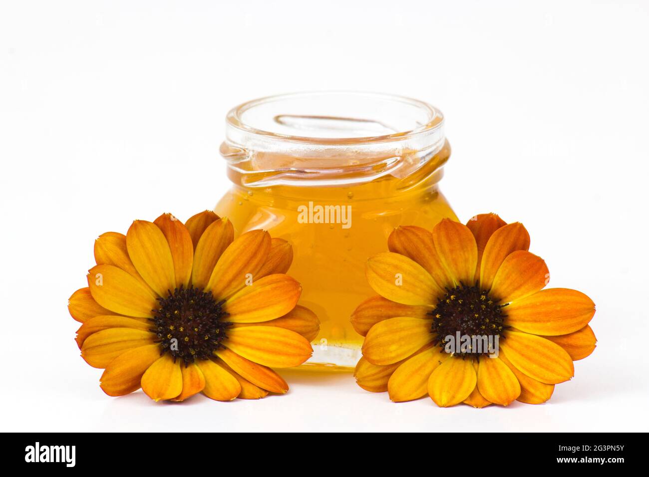 Jar honey flowers on Cut Out Stock Images & Pictures - Alamy