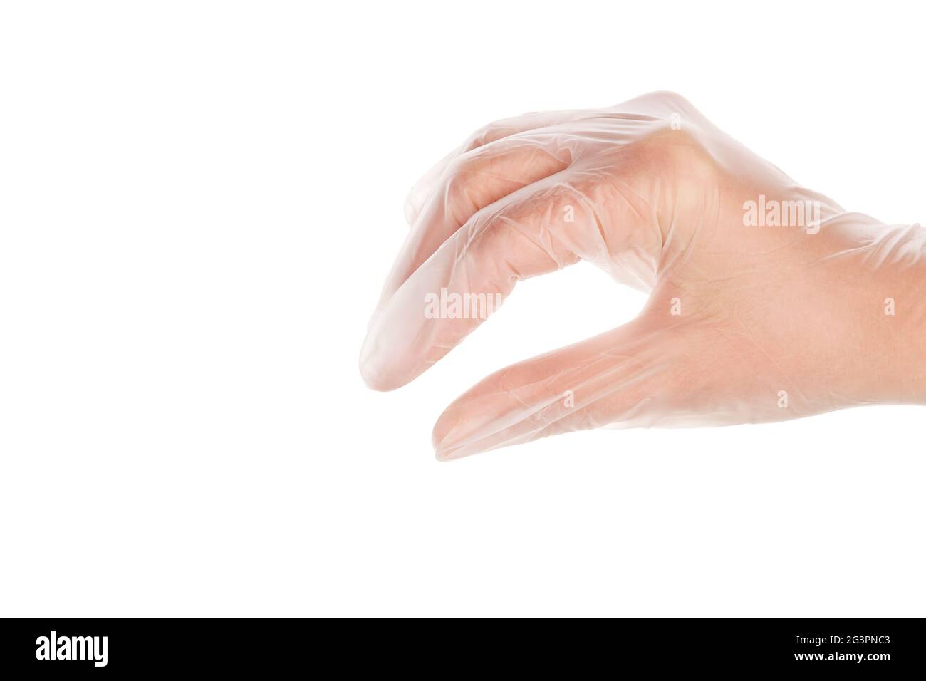 Female hand in vinyl gloves isolated Stock Photo - Alamy
