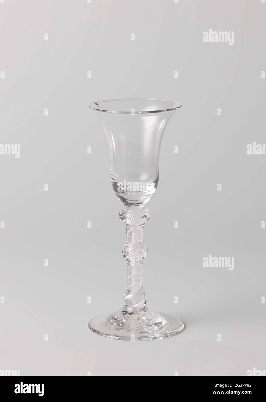 Slinger glass with bell-shaped chalice. Slinger glass with conical foot ...