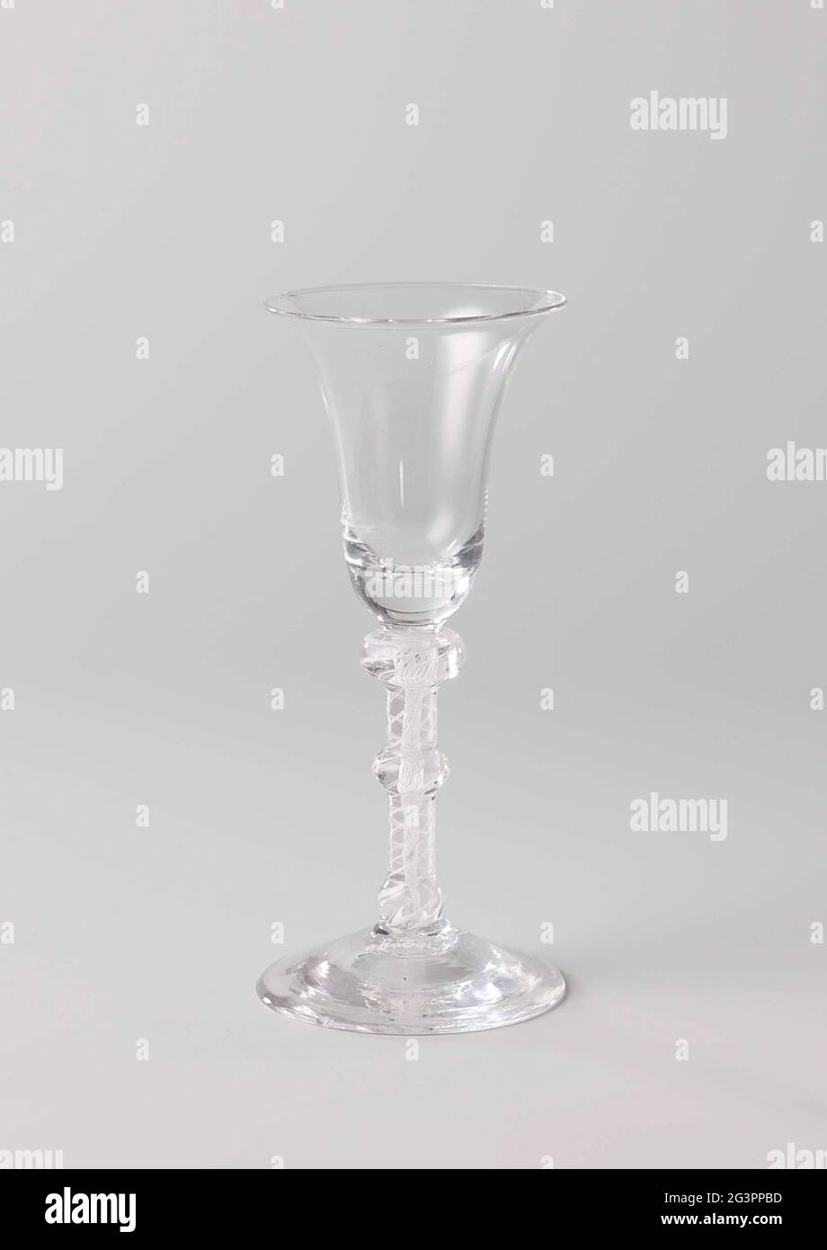 Slinger glass with bell-shaped chalice. Slinger glass with conical foot ...