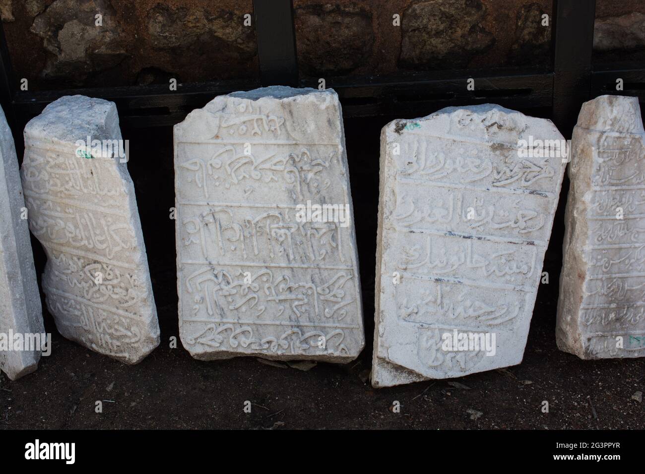 Old white tomb stones in a graveyard Stock Photo - Alamy