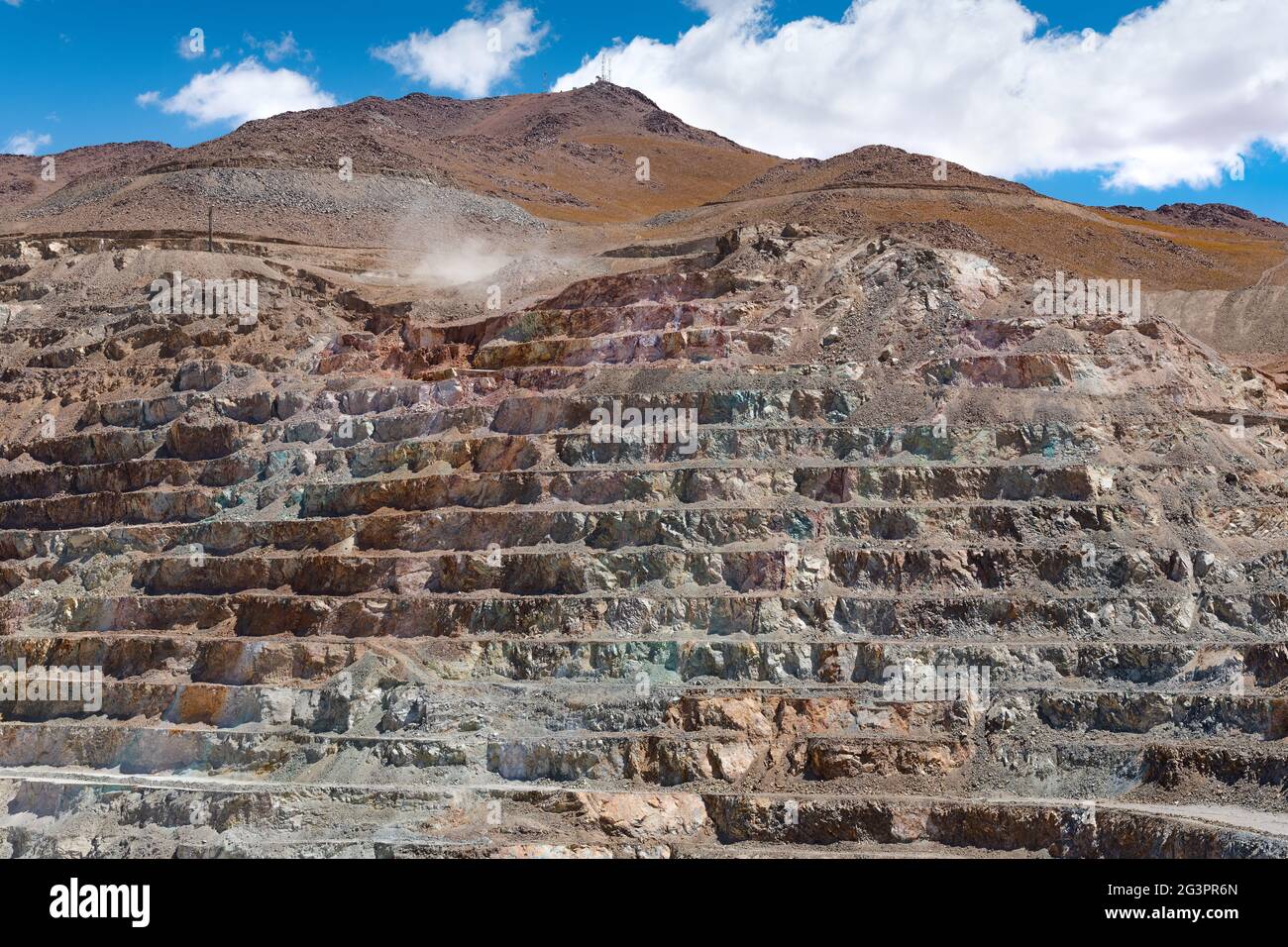 View from above of an open-pit copper mine in Chile Stock Photo - Alamy