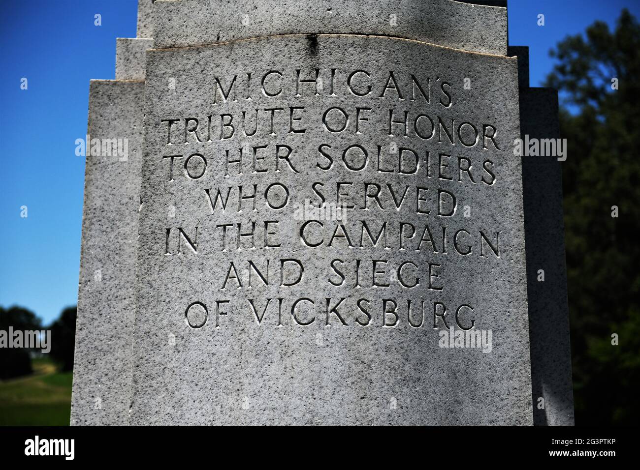 Michigan Monument in the Vicksburg National Military Park Stock Photo ...
