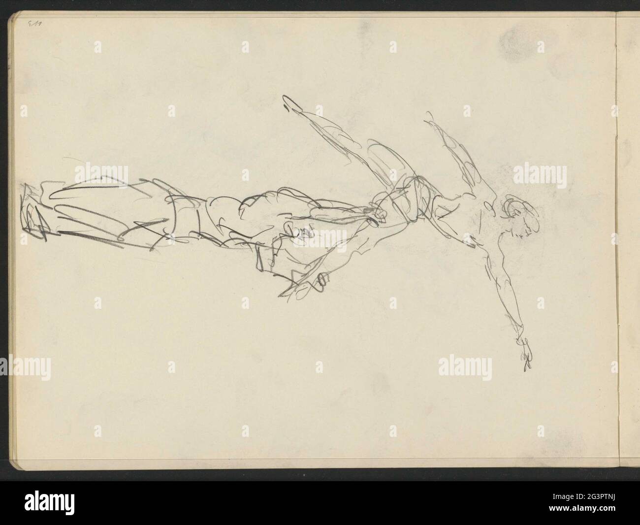 Two acrobats. An acrobat lifts another acrobat with spread legs. Leaf ...