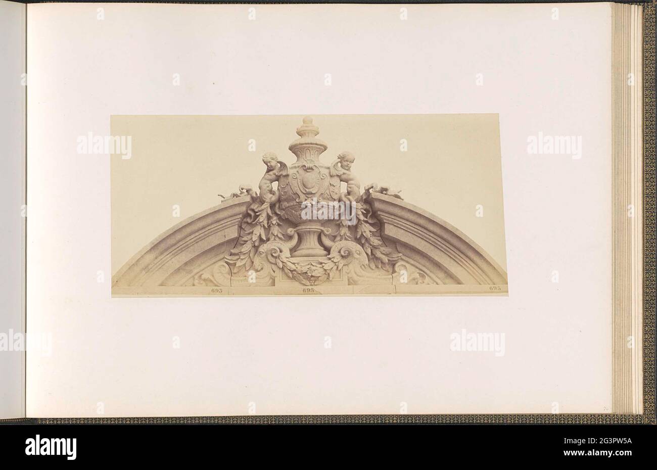 Gypsum model for the frontoon of side doors of the Palais du Louvre by ...