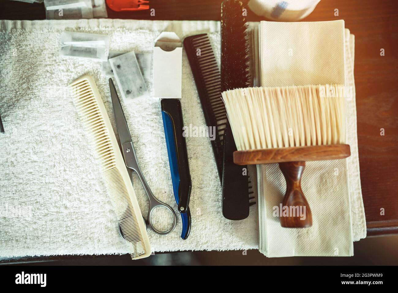Professional hairdresser tools barber hi-res stock photography and ...