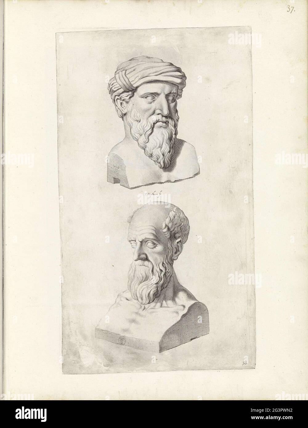Bustes of Antishenes and Cleisthenes; Galleria Giustiniana del Marchese ...