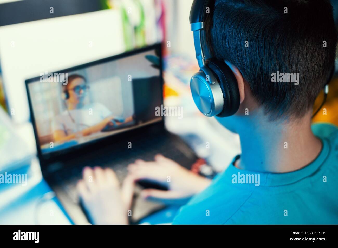 Distance learning or online education concept Stock Photo - Alamy