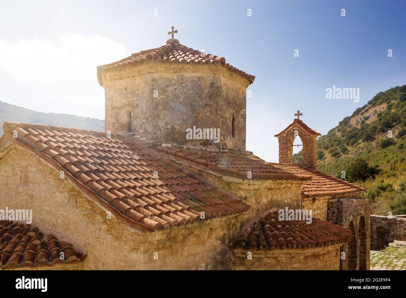 Ancient monastery in Albania Stock Photo - Alamy