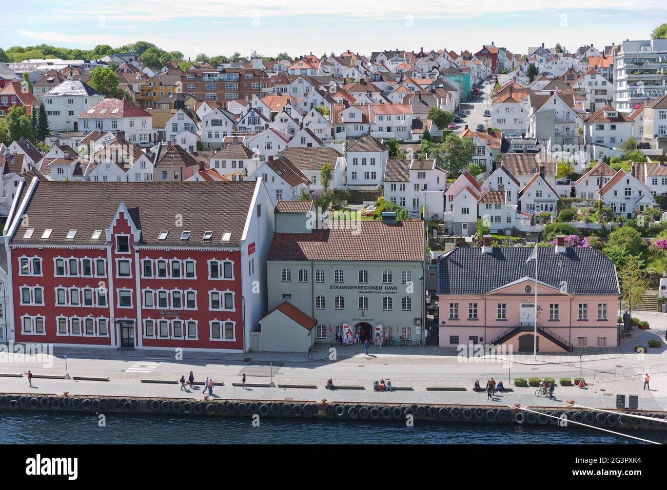 Aerial view of Stavanger in Norway. One of the most beautiful cities in ...