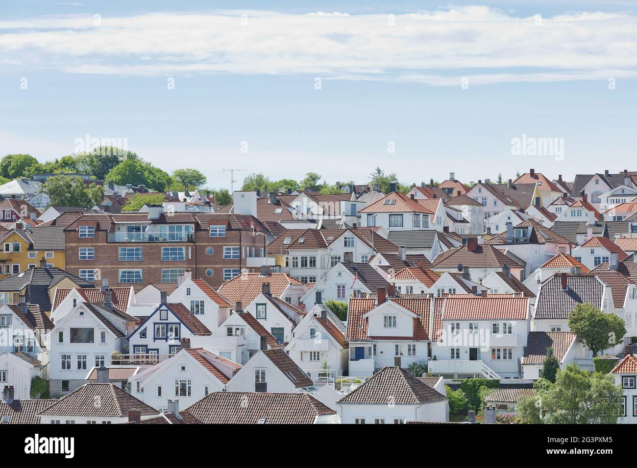 Aerial view of Stavanger in Norway. One of the most beautiful cities in ...