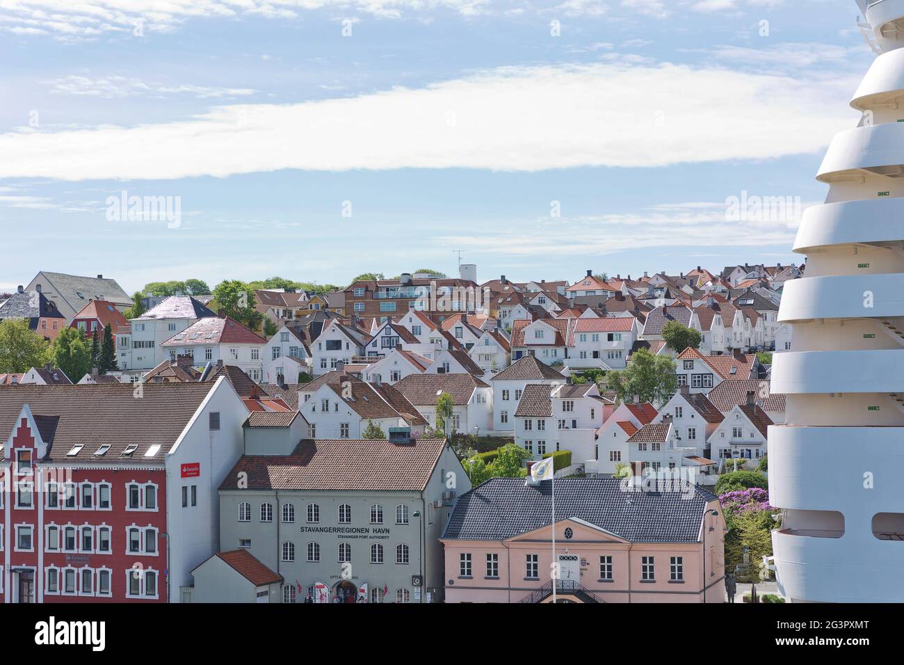 Aerial view of Stavanger in Norway. One of the most beautiful cities in ...