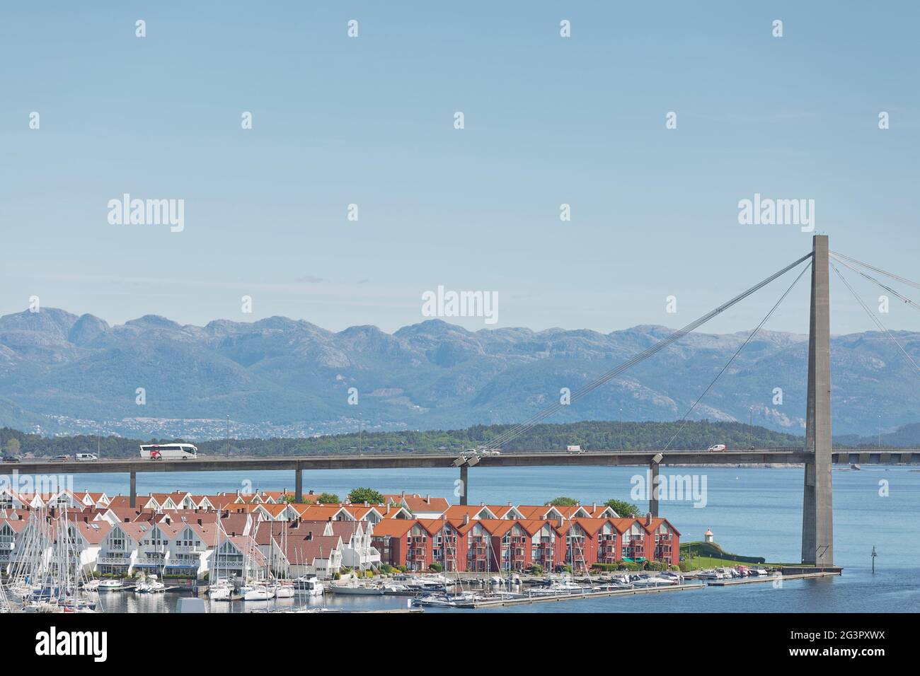 Aerial view of Stavanger in Norway. One of the most beautiful cities in ...