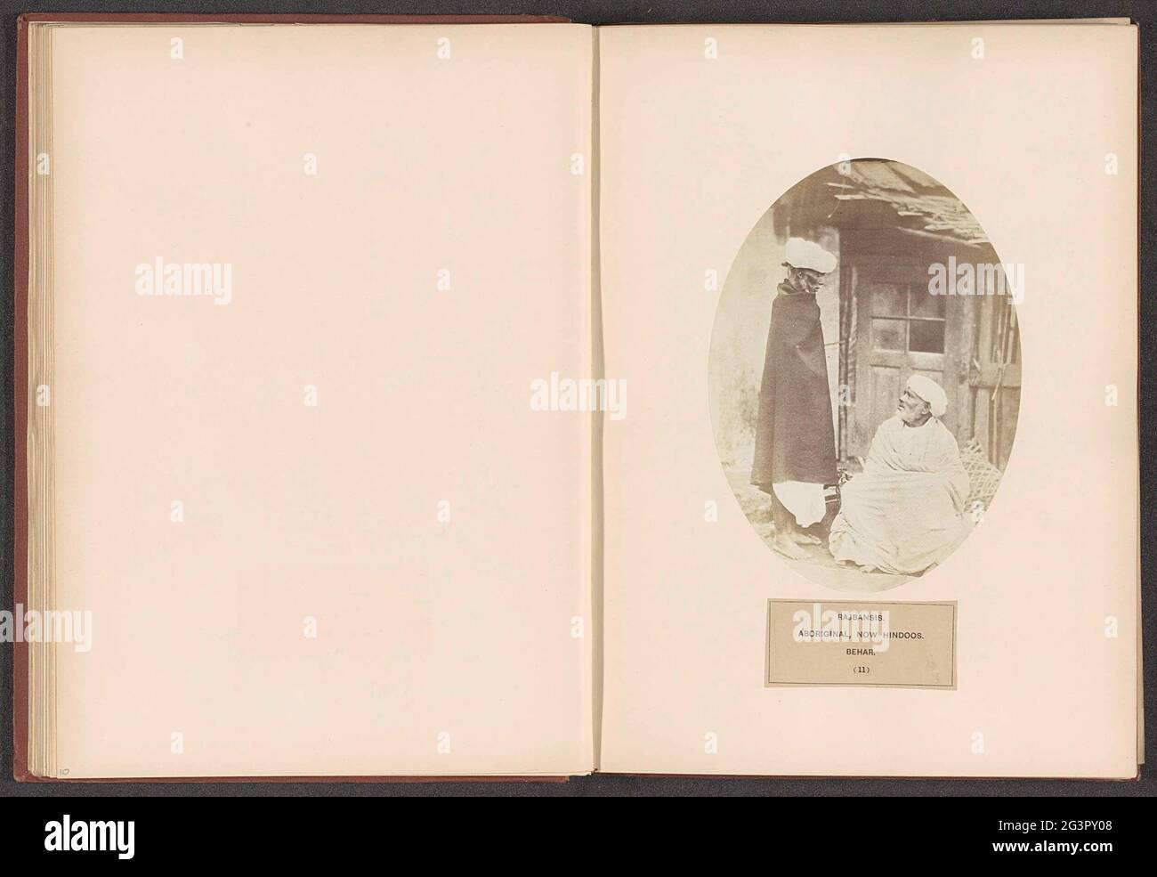 Two men with turbans from the Koch-Rajbongshi community from Bihar ...