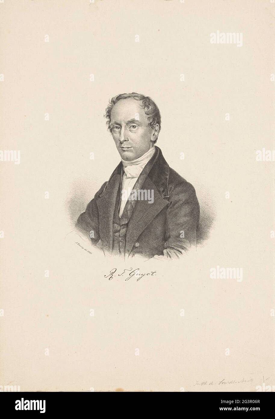 Portrait of r.t. Guyot. The person portrayed is turned to the left. His ...