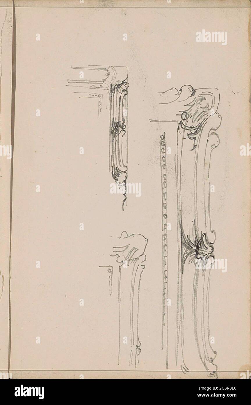 Picture frames. Leaf 45 Recto from a sketchbook with 47 sheets Stock ...