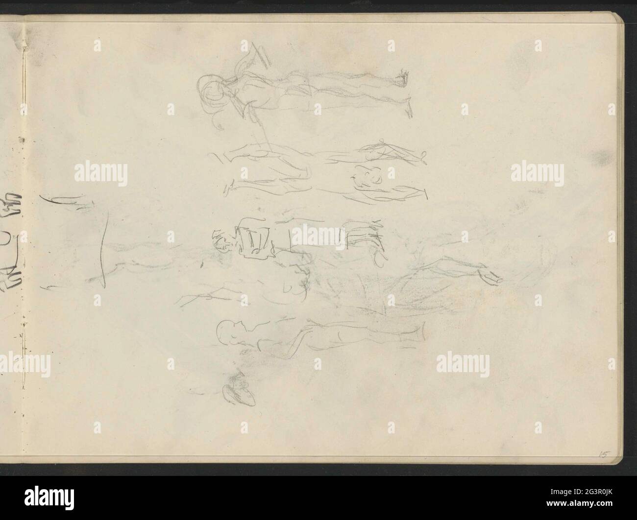 Study sheet with acrobats. Figures look at how an acrobat stands on his ...