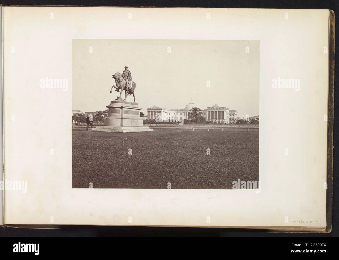 View of Government House in Calcutta with the equestrian statue of ...