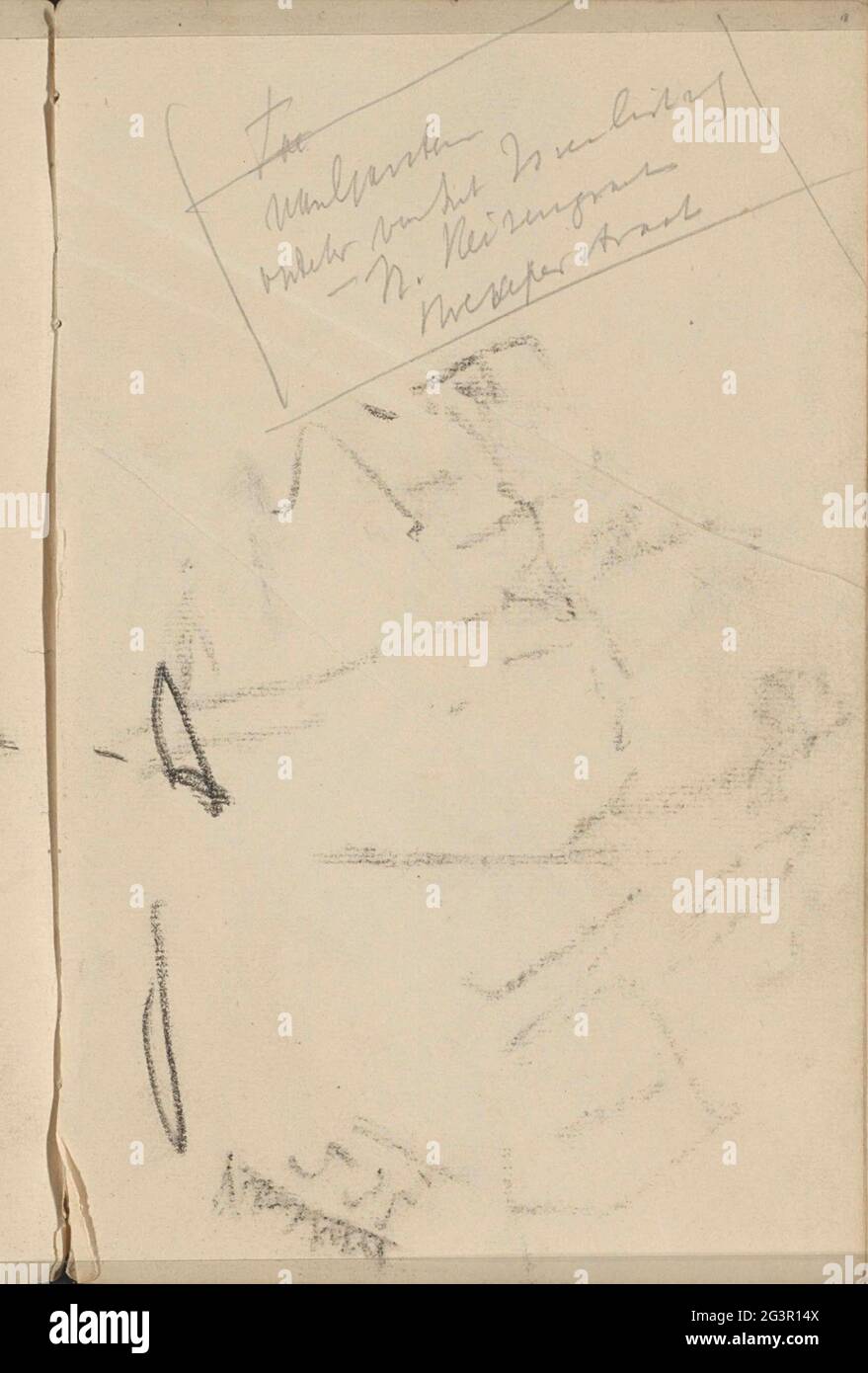 Study. Page 18 From a sketchbook with 19 sheets Stock Photo - Alamy