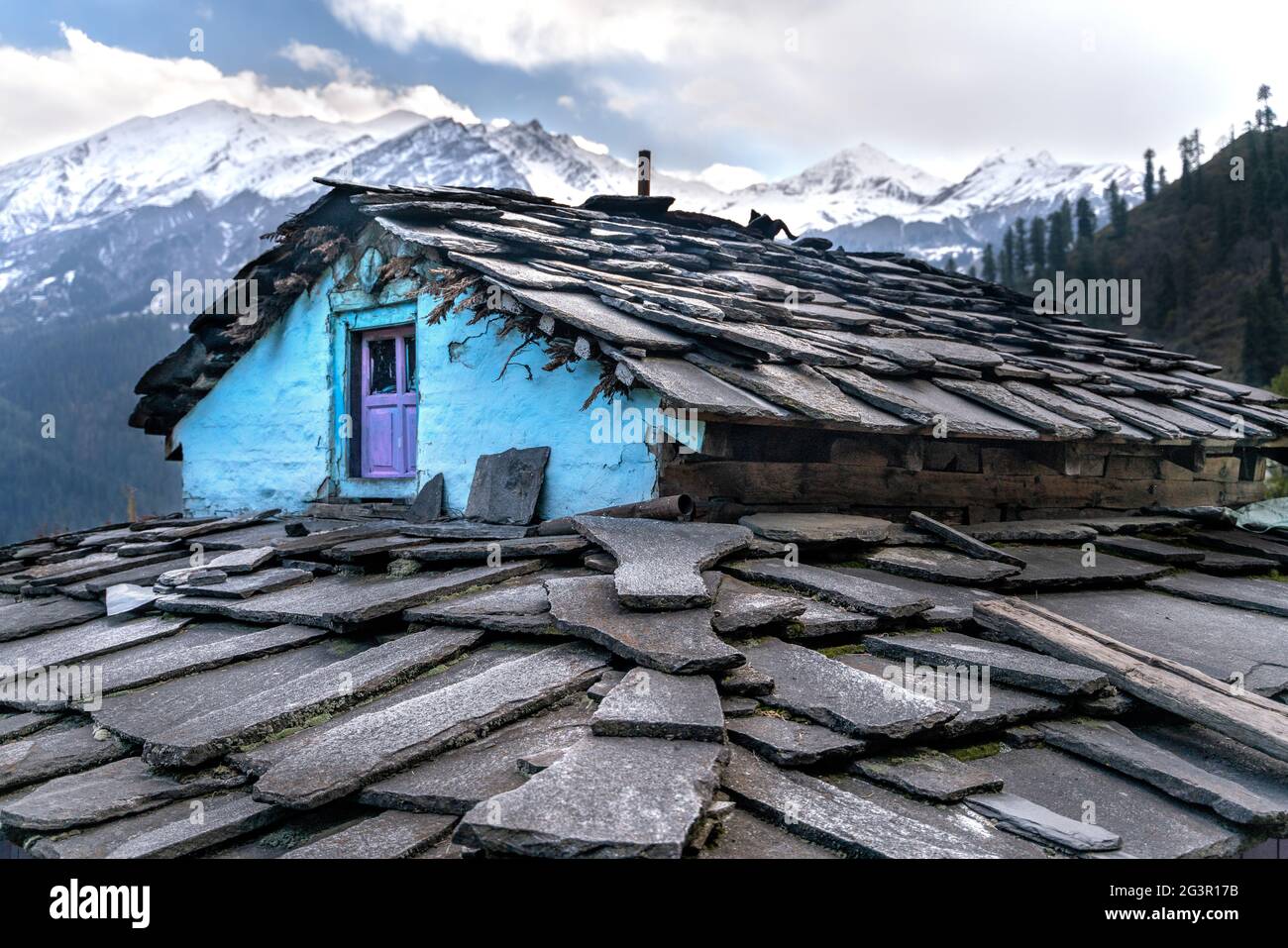 Traditional House In Himalayan Village High Resolution Stock ...