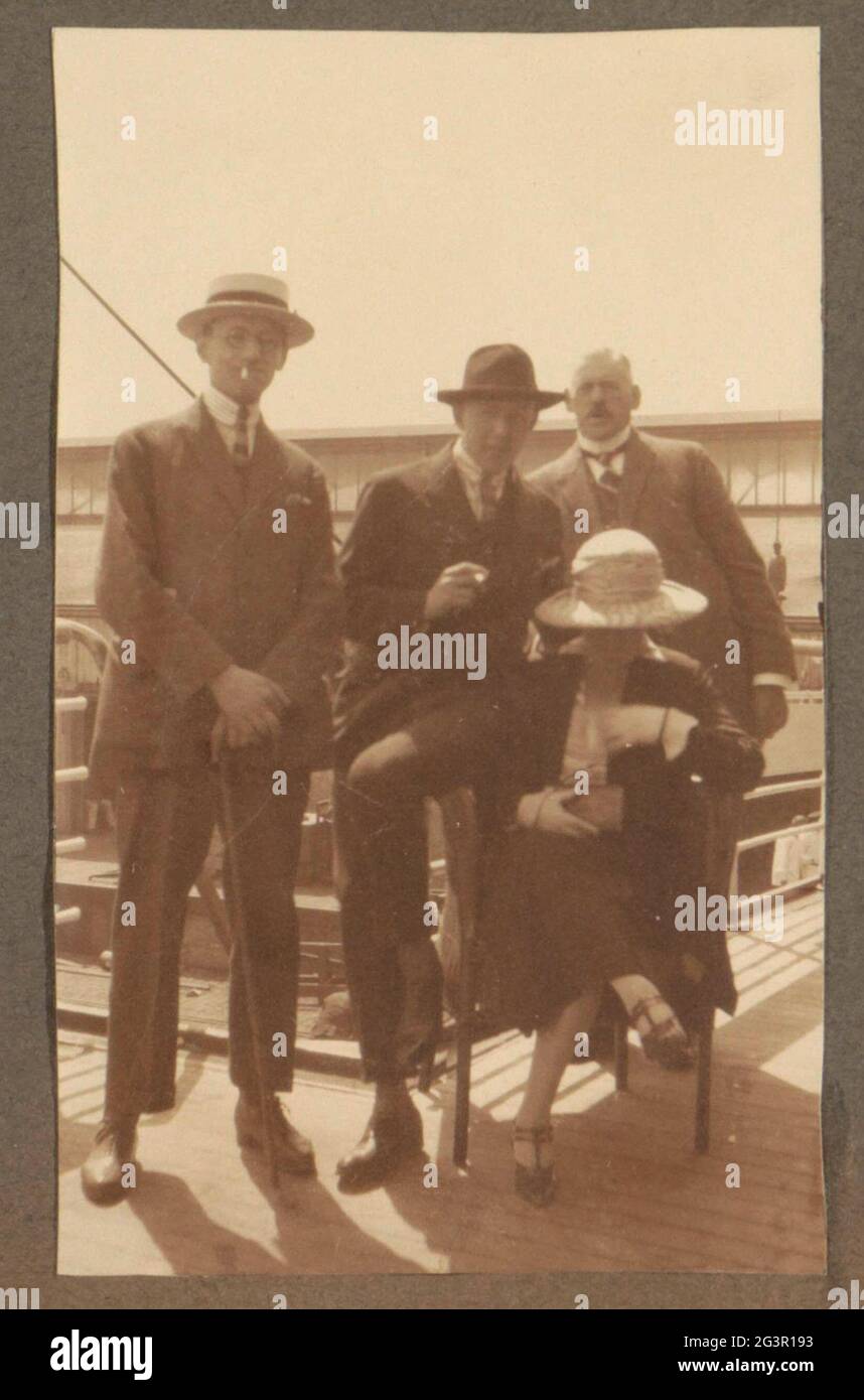 Companionship aboard the S.S. 'Van Rensselaer'; On board the "Van ...