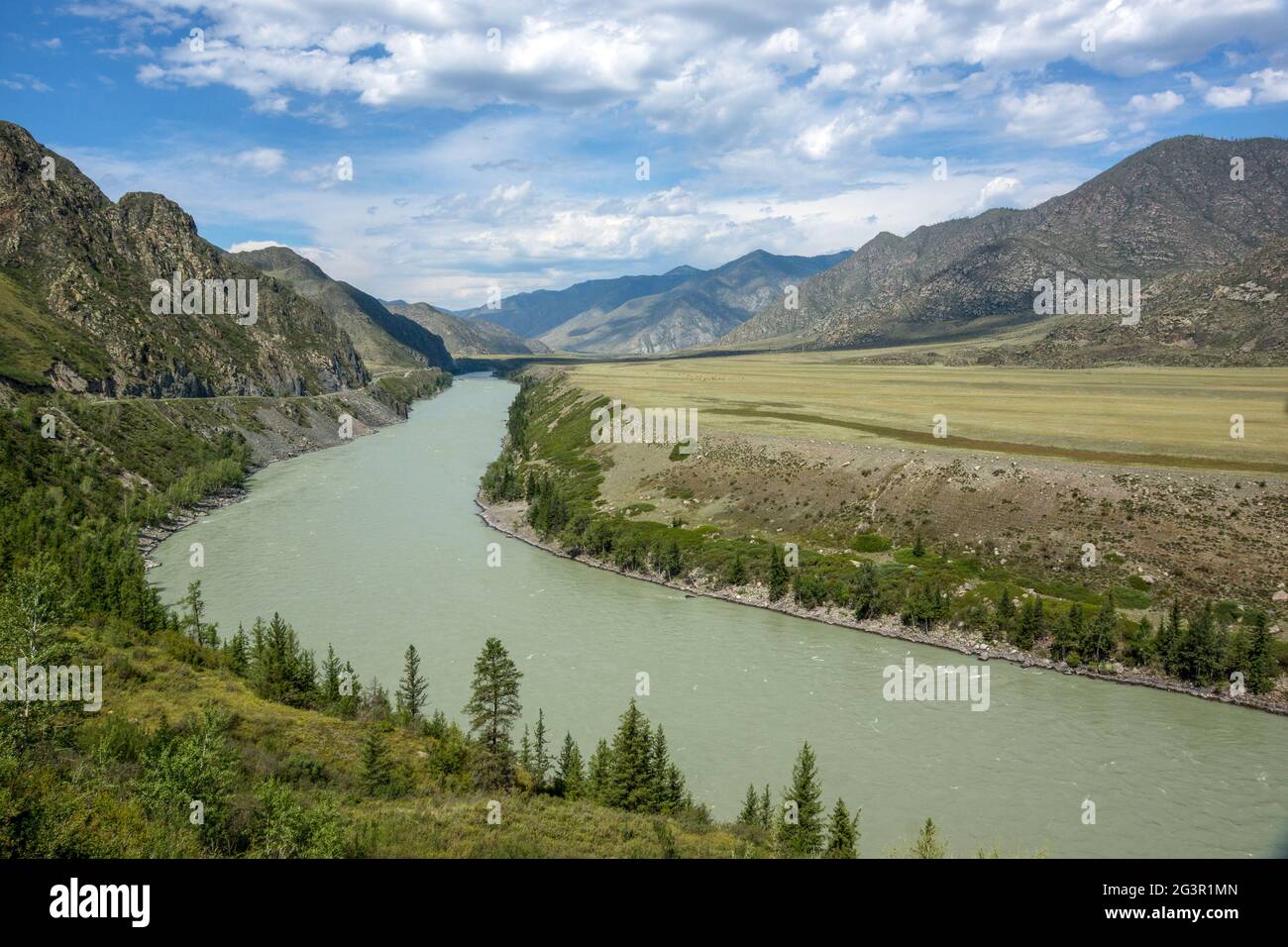 Alpine valley in altai hi-res stock photography and images - Alamy