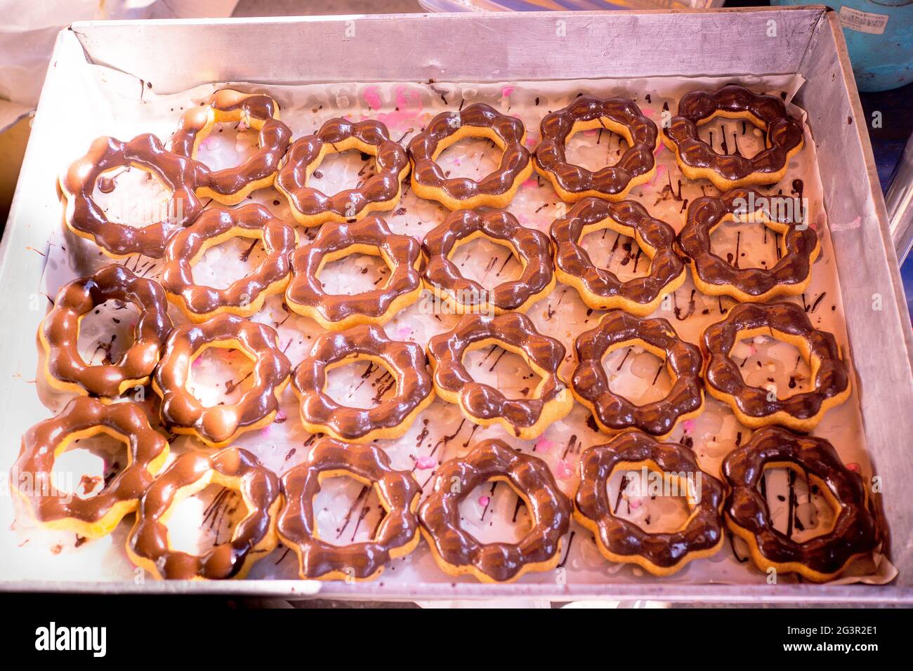 The plate full of donuts Stock Photo - Alamy
