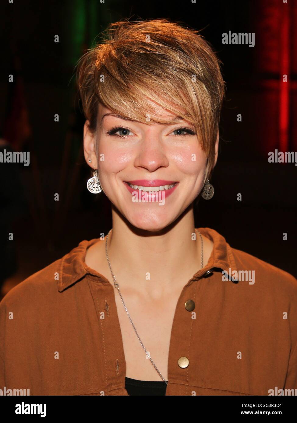 German EBU European featherweight boxing champion Nina Meinke from SES ...